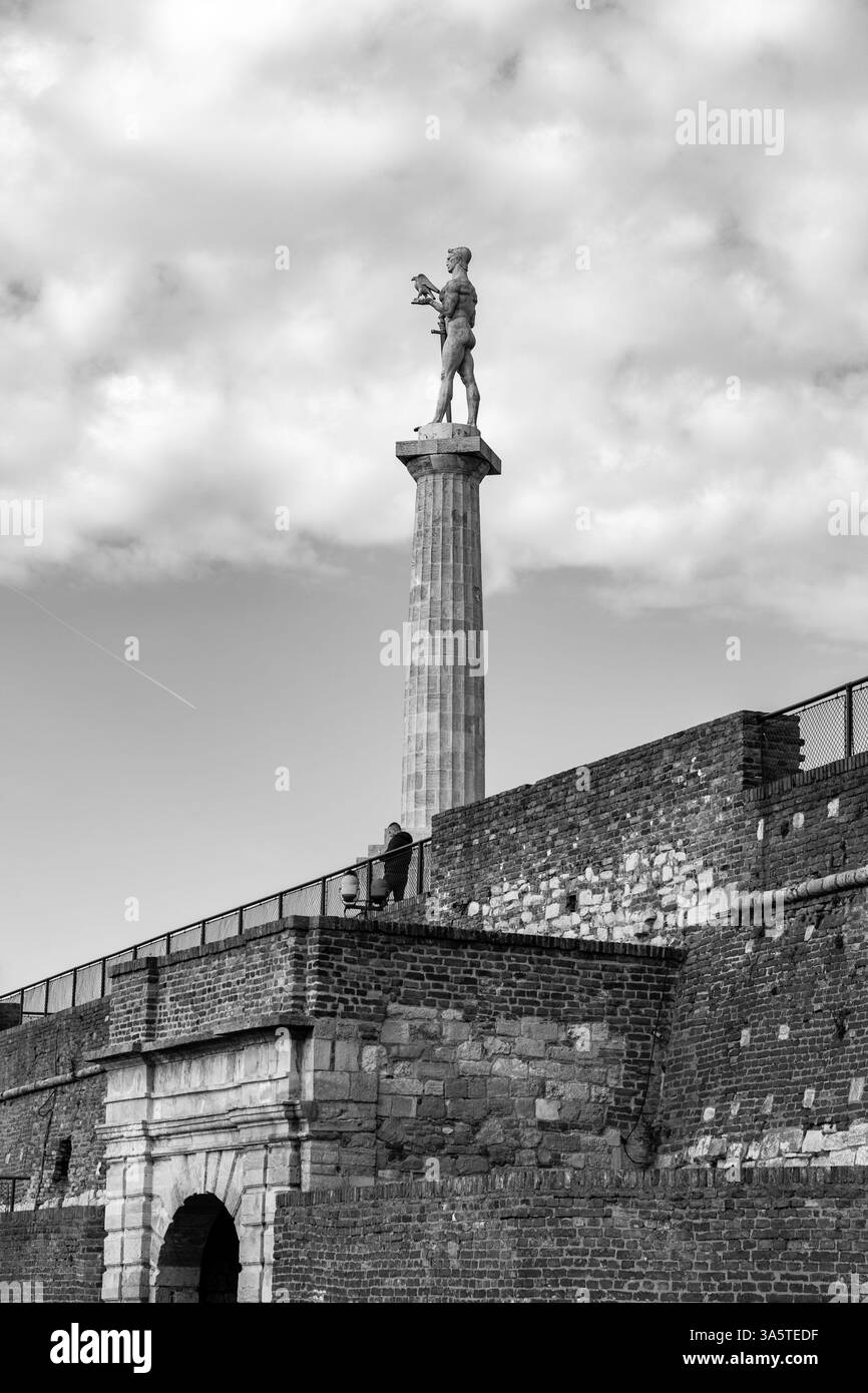 Belgrade, Serbia - 8 FEB 2024: Pobednik is a monument in the Belgrade ...