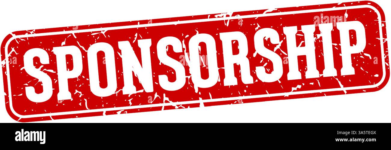 sponsorship stamp. sponsorship rectangular sign isolated on transparent ...
