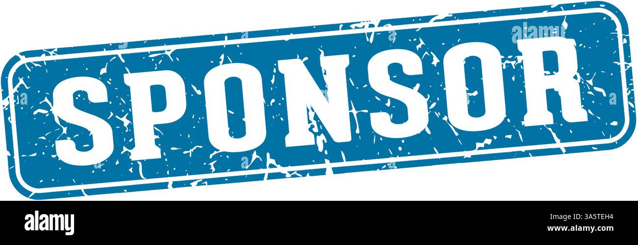 sponsor stamp. sponsor rectangular sign isolated on transparent ...
