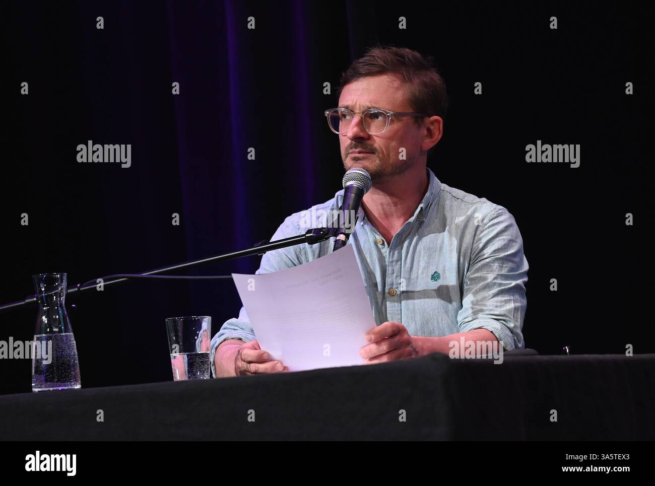 Schauspieler Florian Lukas liest und spricht auf der Lit.Cologne, dem ...