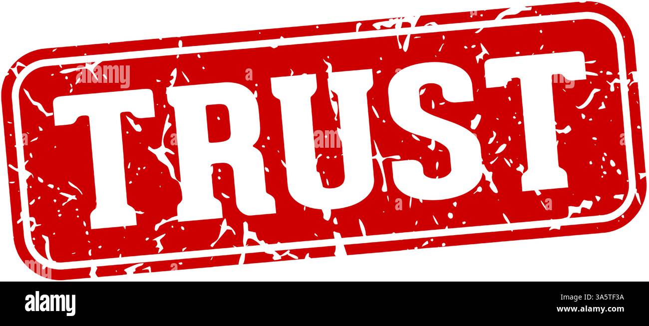 trust stamp. trust rectangular sign isolated on transparent background ...
