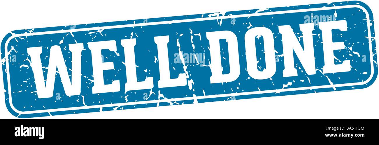well done stamp. well done rectangular sign isolated on transparent ...