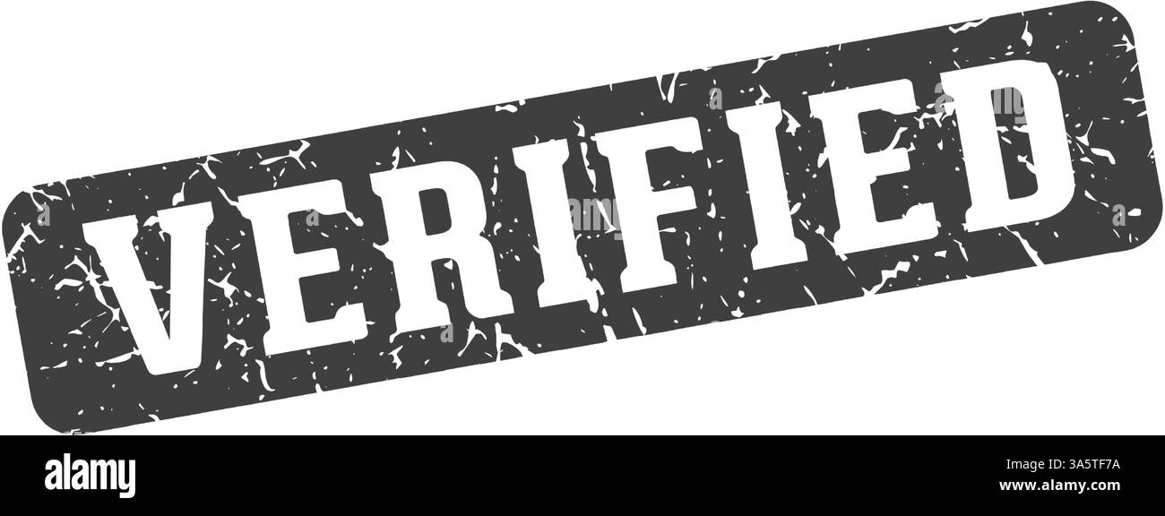 verified stamp. verified rectangular sign isolated on transparent ...