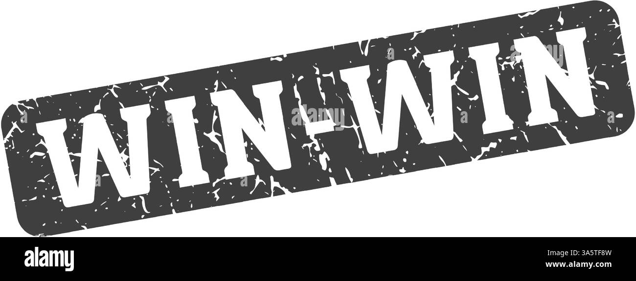 win-win stamp. win-win rectangular sign isolated on transparent ...