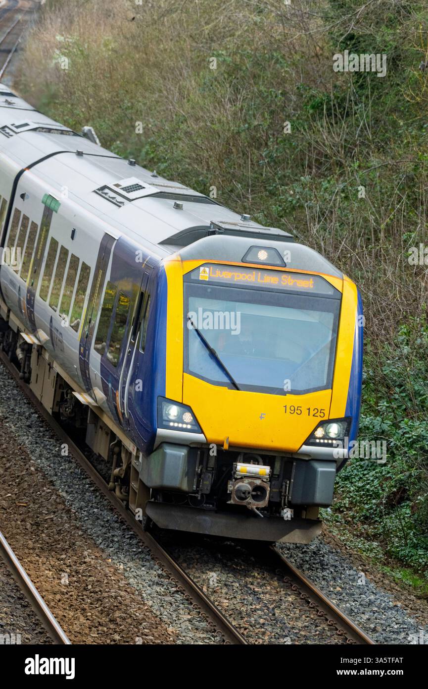 Northern rail class 195 DMU diesel commuter train Stock Photo - Alamy