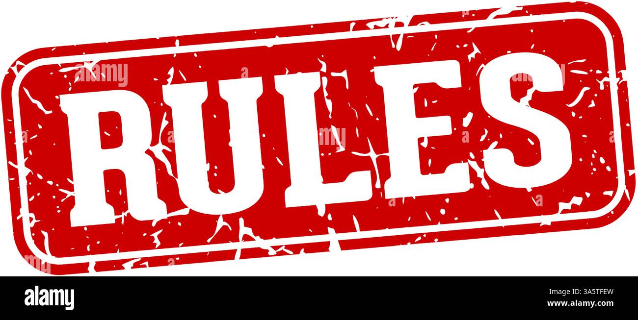 rules stamp. rules rectangular sign isolated on transparent background ...