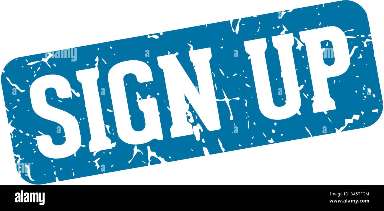 sign up stamp. sign up rectangular sign isolated on transparent ...