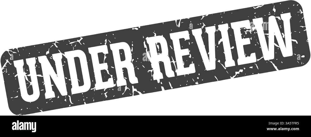 under review stamp. under review rectangular sign isolated on ...