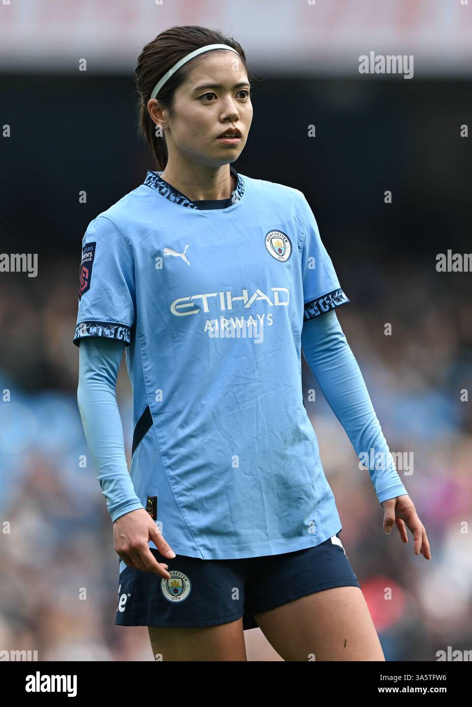 Etihad Stadium, Manchester, England, 24th March 2025. Yui Hasegawa of Manchester City during the ...