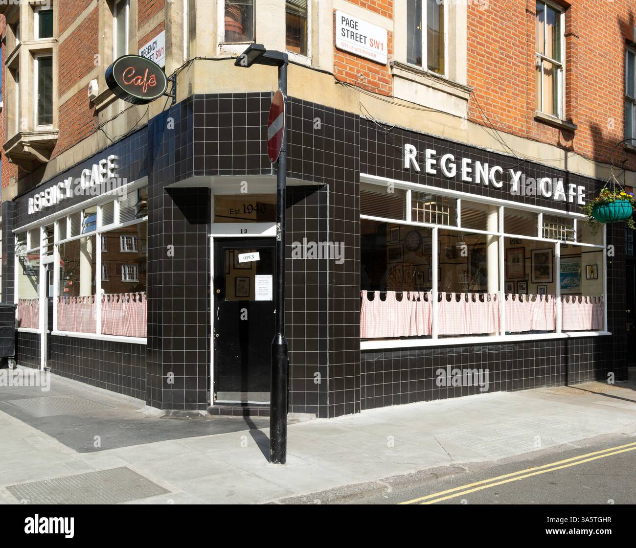 Regency cafe, Regency Street and Page Street corner, London SW1 ...