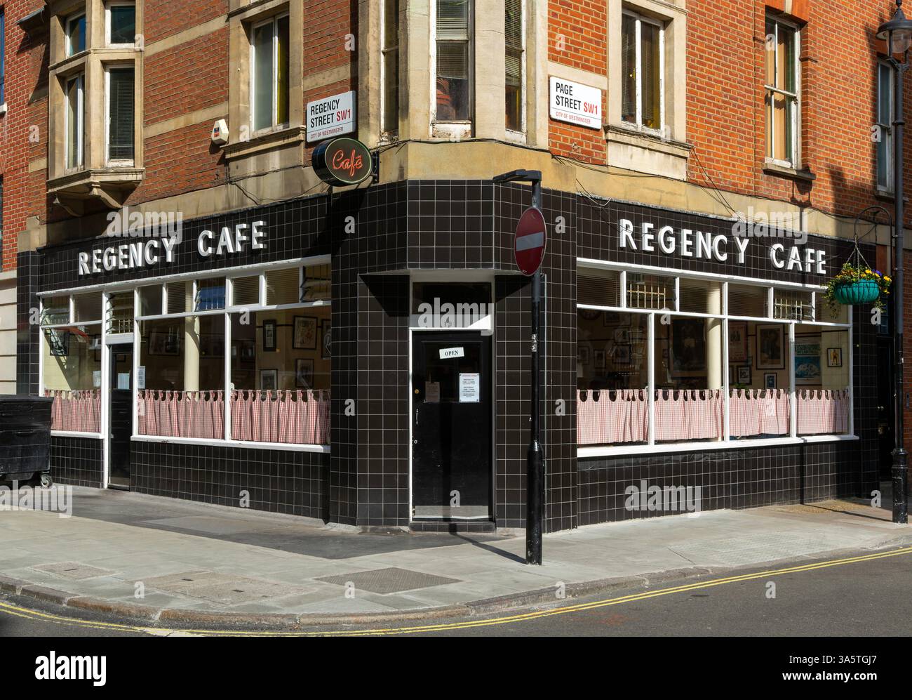 Regency cafe, Regency Street and Page Street corner, London SW1 ...