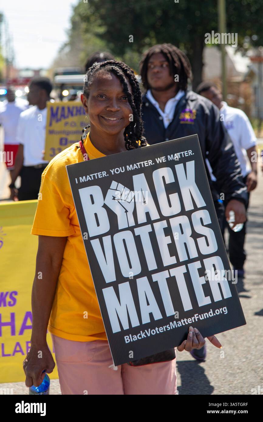 Montgomery, Alabama, USA. 23rd Mar, 2025. A walk to the Alabama state ...