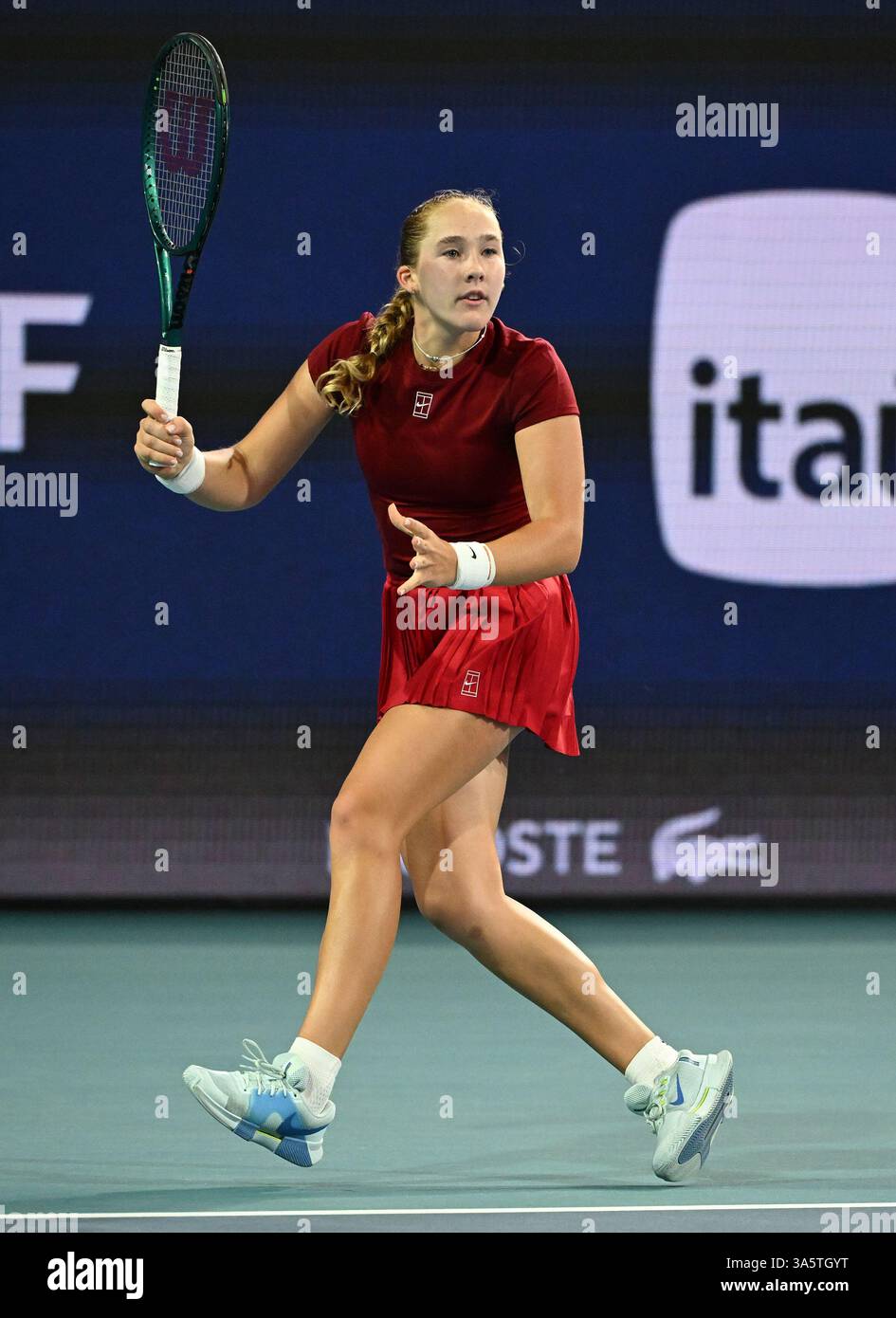 Miami Gardens FL, USA. 23rd Mar, 2025. Amanda Anisimova Vs Mirra Andreeva during The Miami Open ...