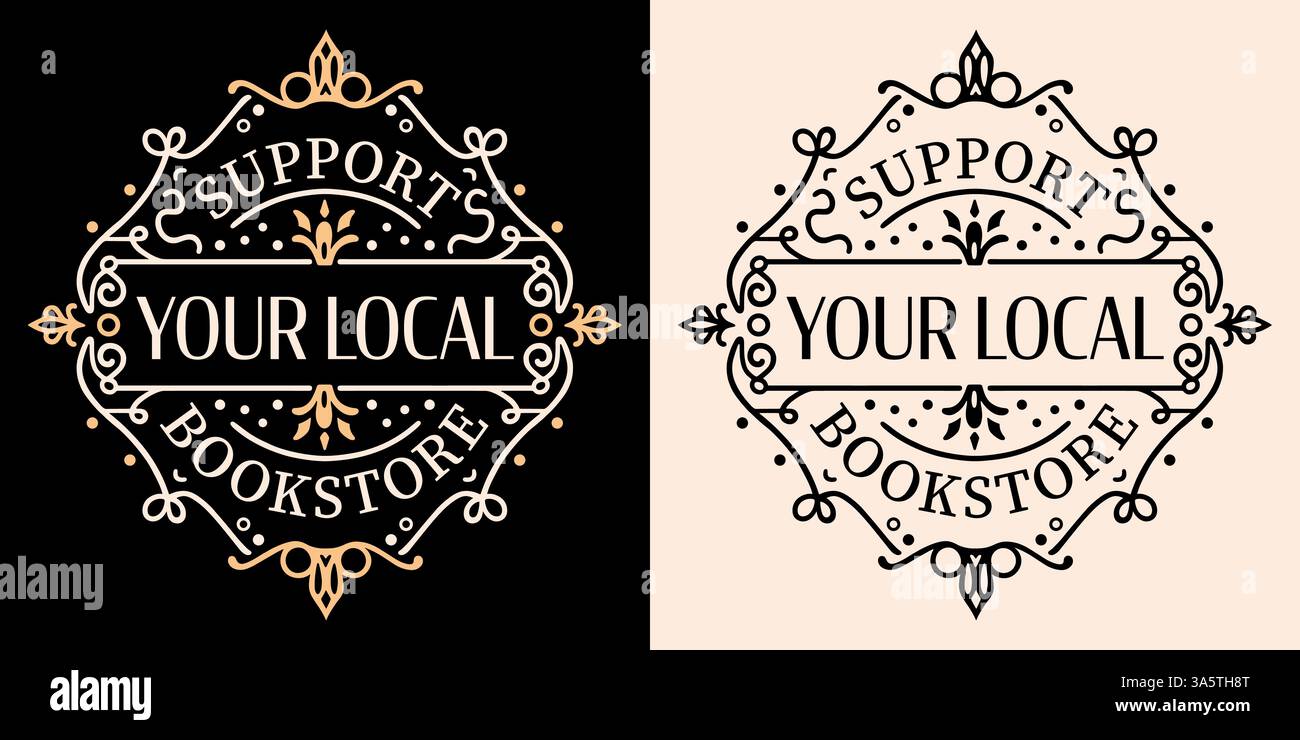 Support your local bookstore round badge sticker book lover hoarder ...