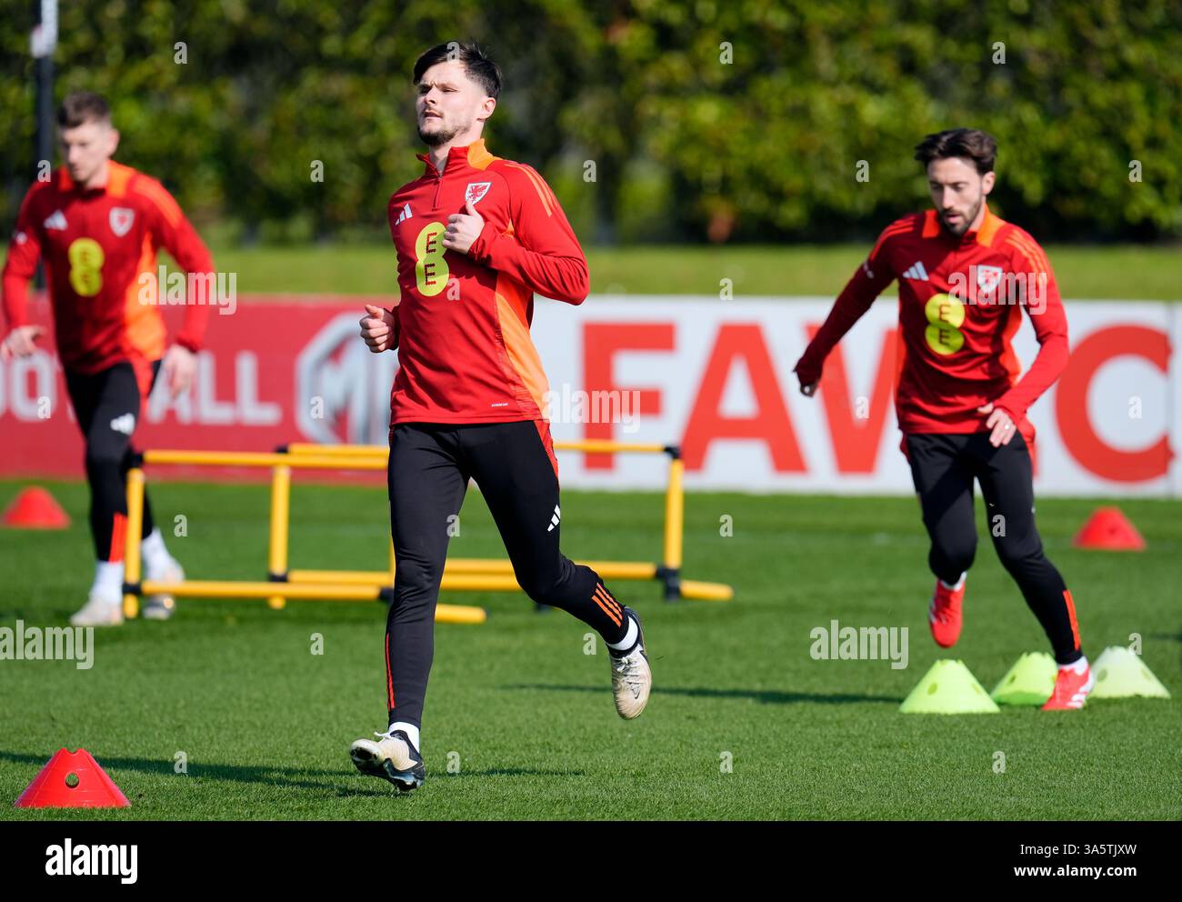 Wales' Liam Cullen during a training session at the Vale Resort, Hensol ...