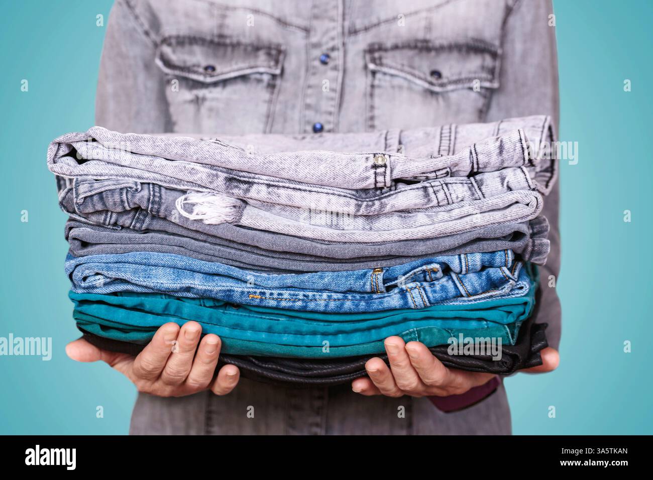 Sustainable Wardrobe: Circular Fashion Concept Stock Photo - Alamy