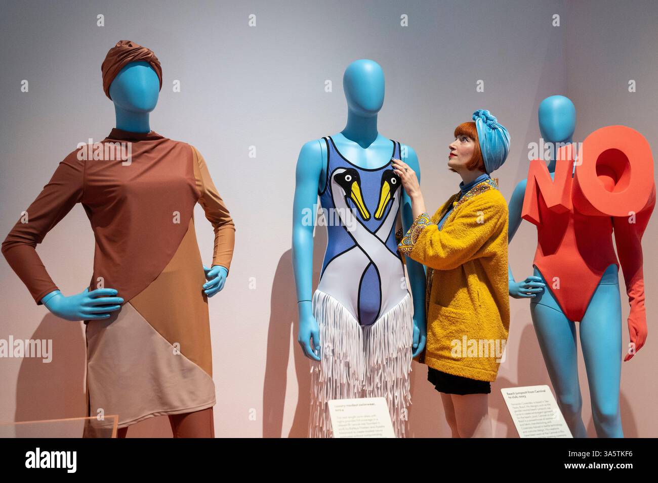 London, UK. 24 March 2025. Curator Amber Butchart with (C) ‘Beach ...