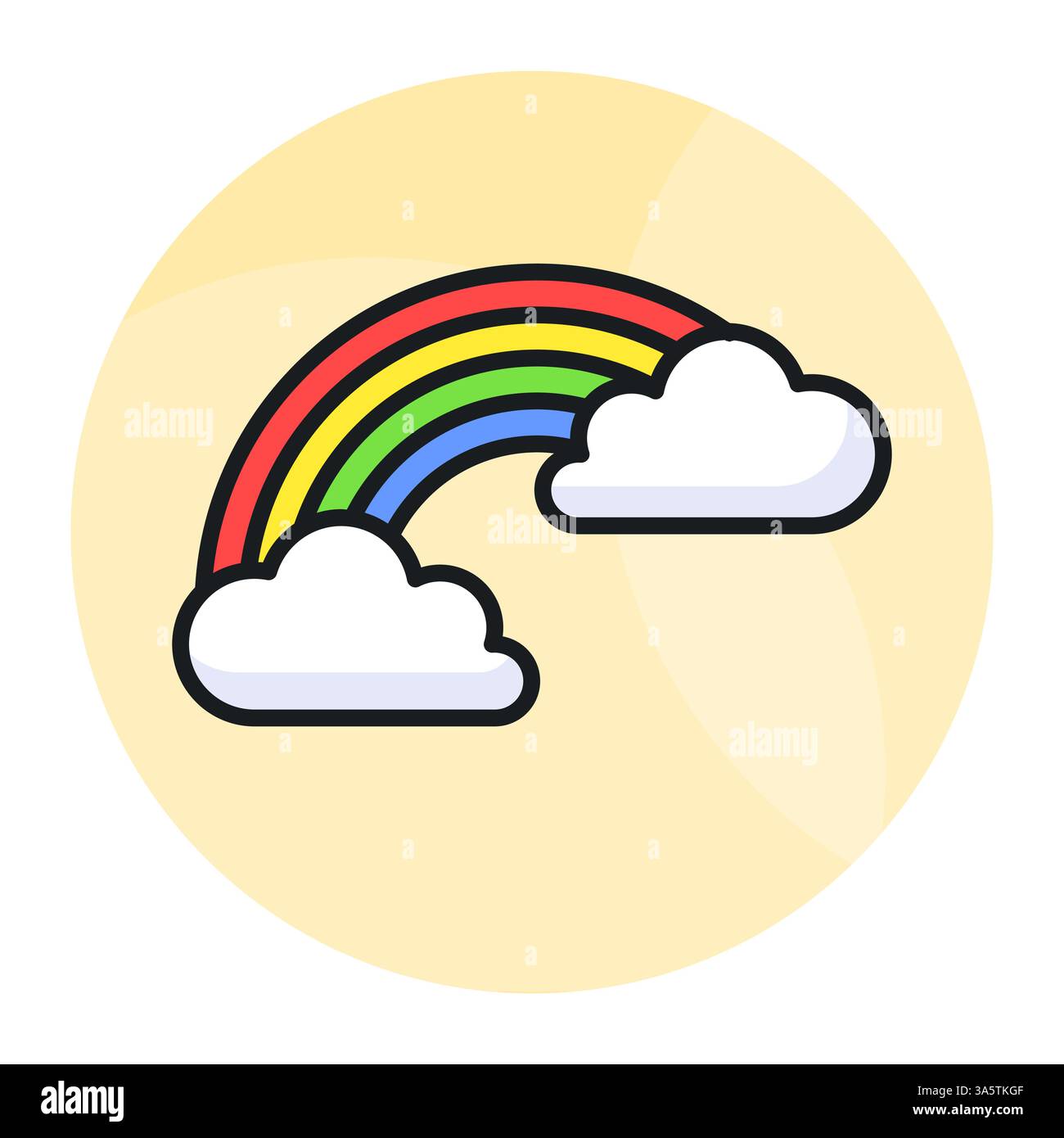 A beautifully designed vector of rainbow in modern style, a ...