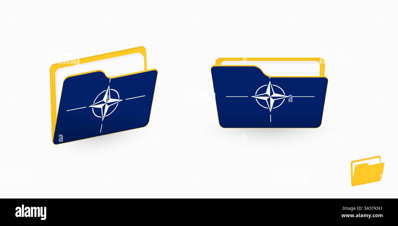 Nato flag on two type of folder icon. Vector illustration Stock Vector ...