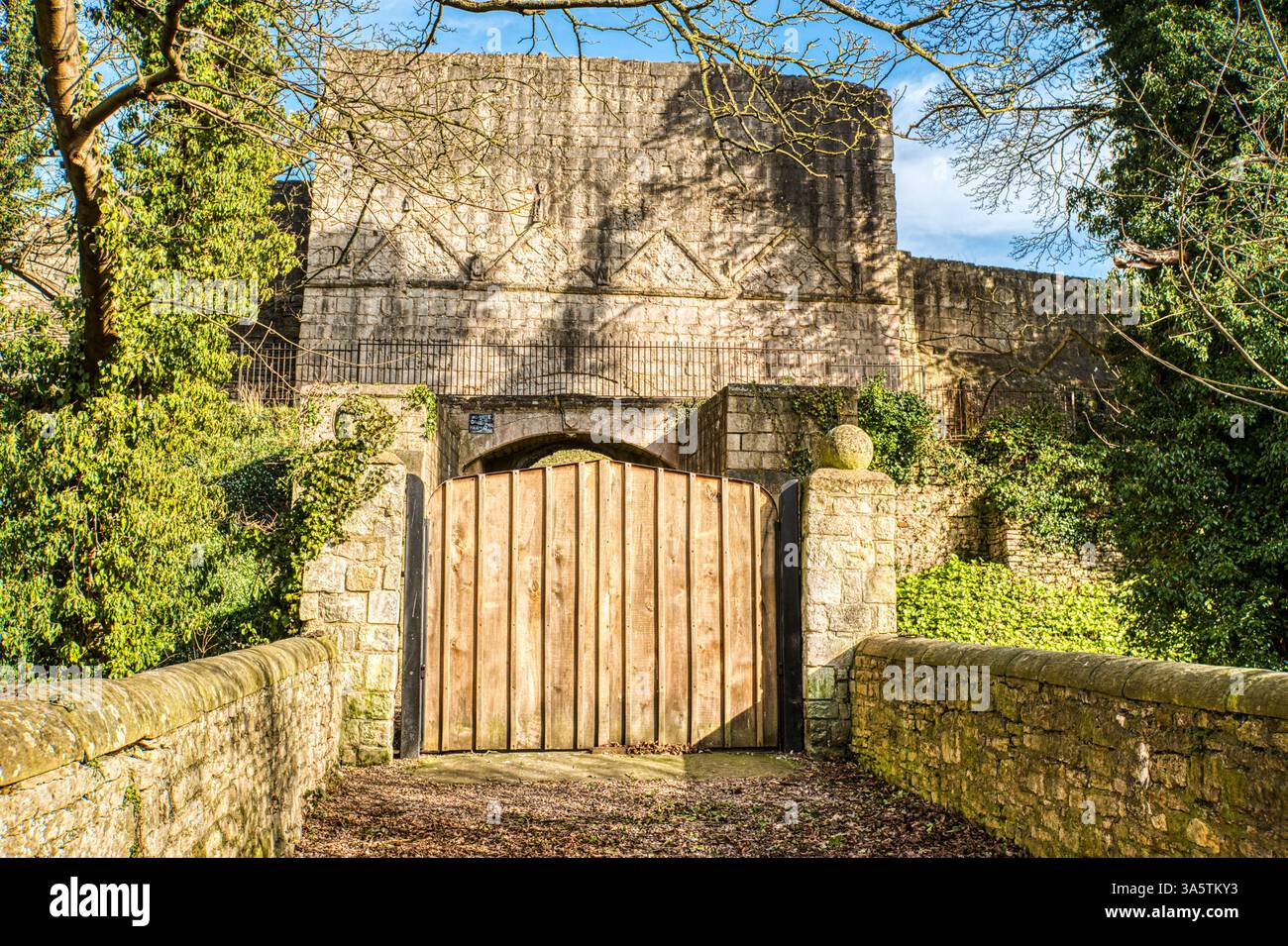 An Englishman’s home is his castle. Tickhill Castle, Tickhill village ...
