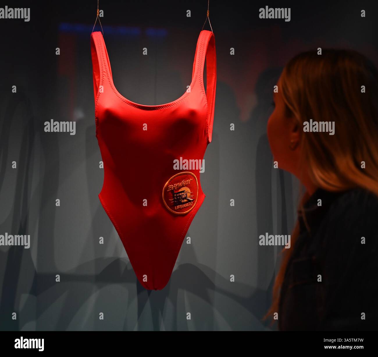 Pamela Anderson's sensational red bathing suit from Baywatch , the ...