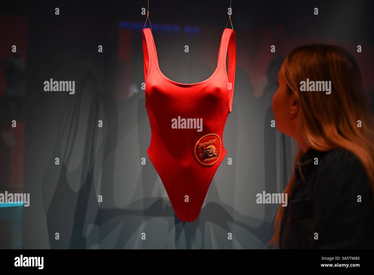 Pamela Anderson's sensational red bathing suit from Baywatch , the ...