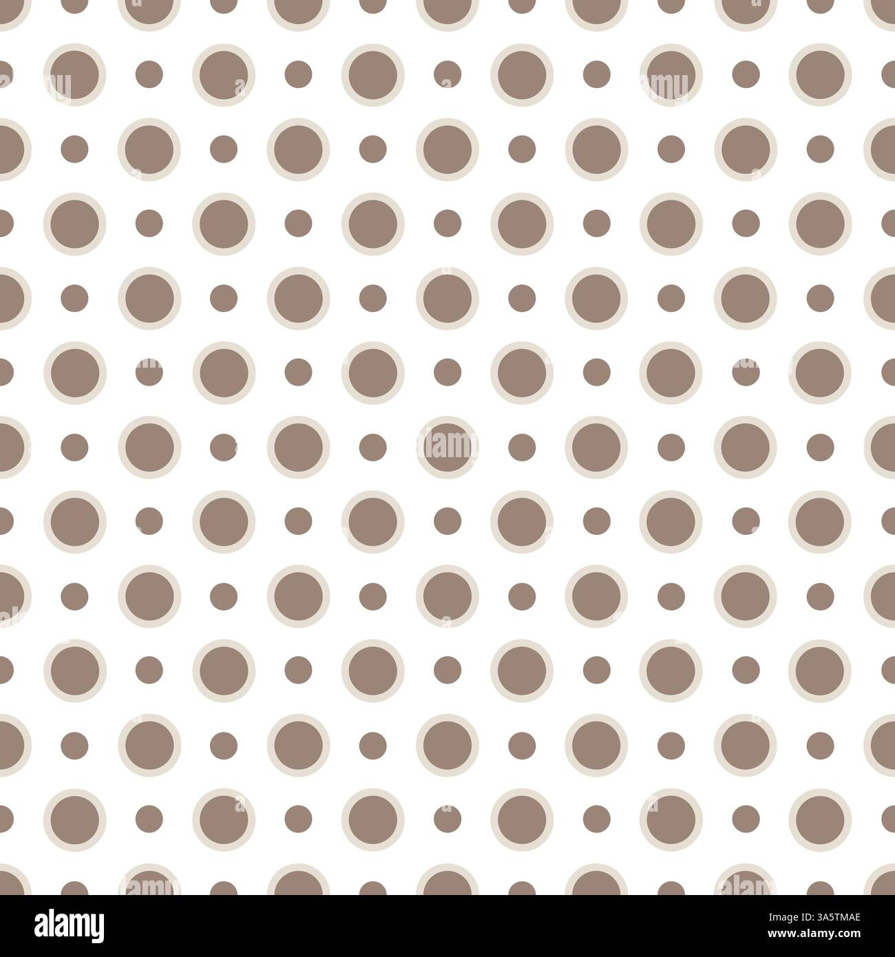 Seamless vector light brown polka dots for pattern on white background ...