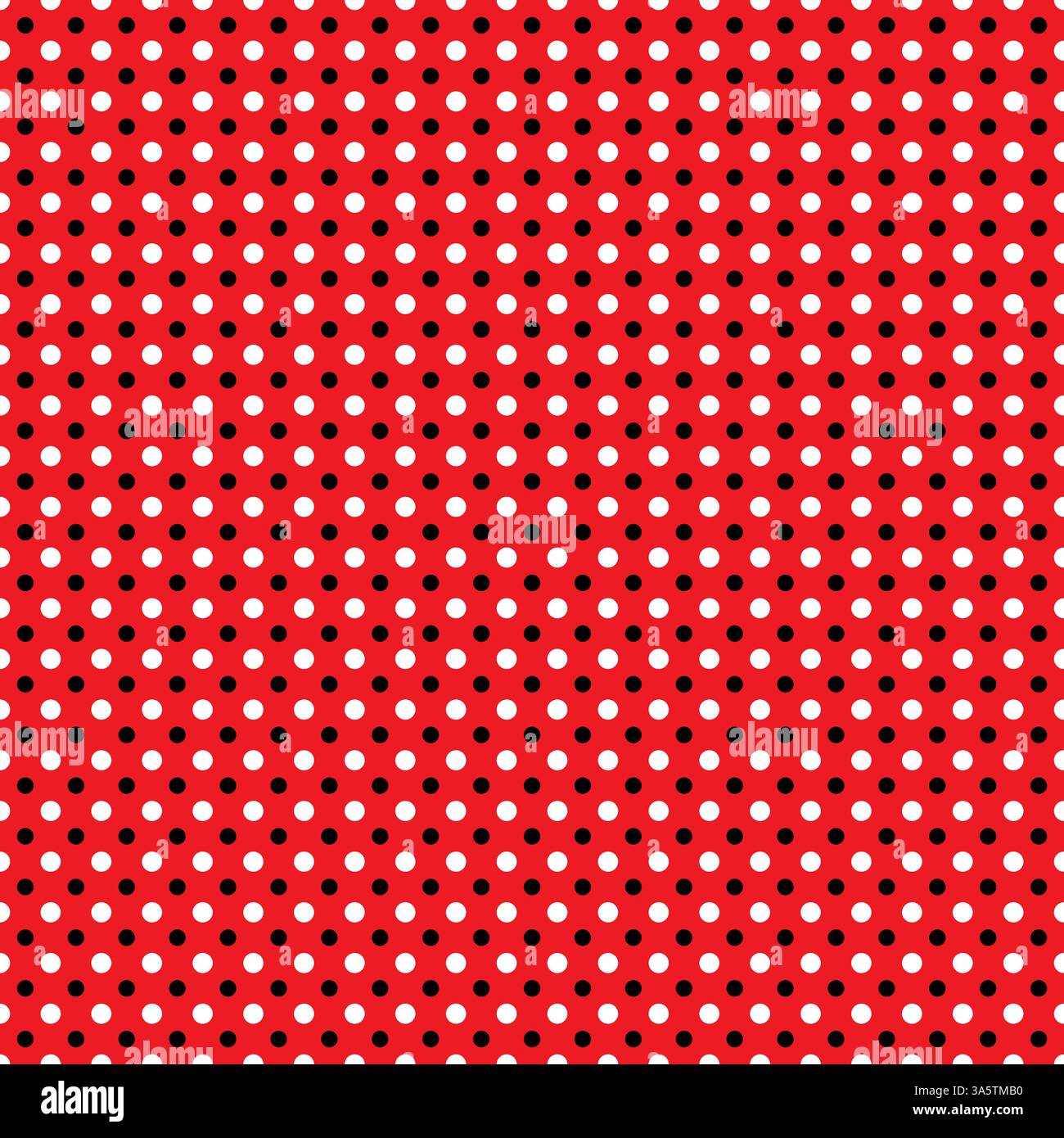Seamless vector white and black polka dots for pattern on red ...