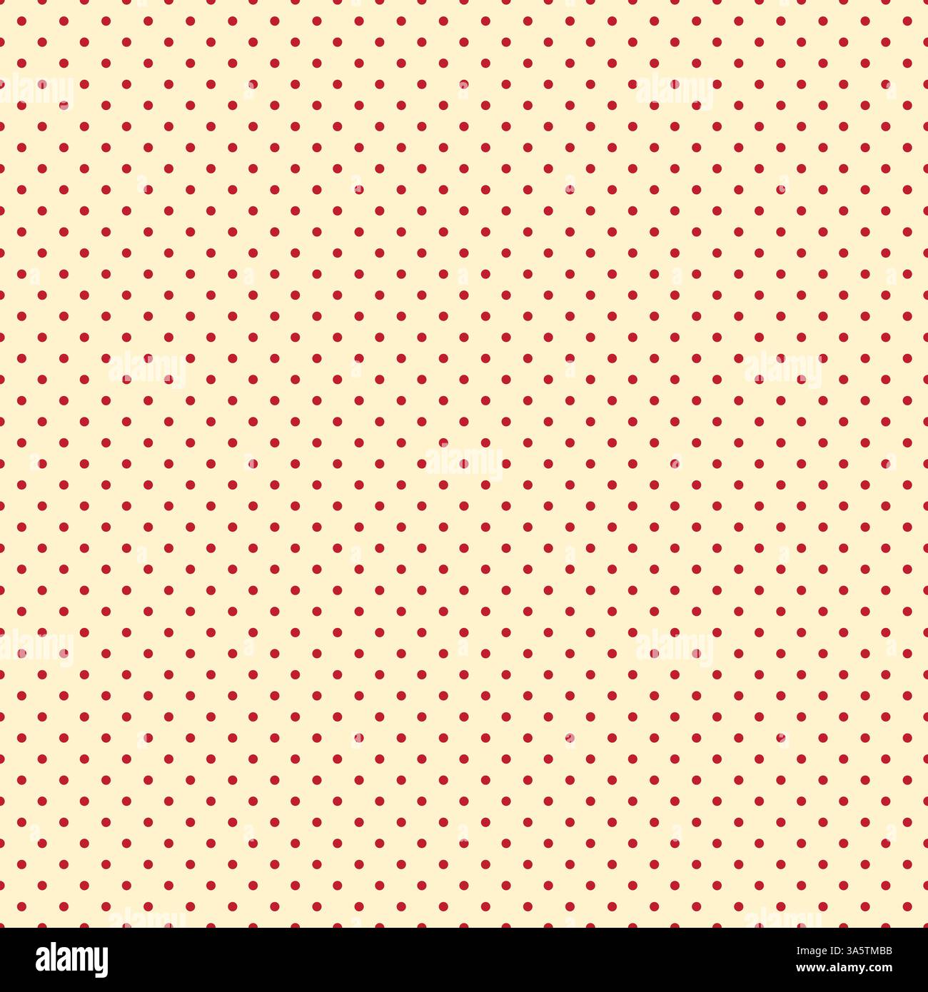 Seamless vector red small polka dots for pattern on light yellow background, wallpaper, texture ...