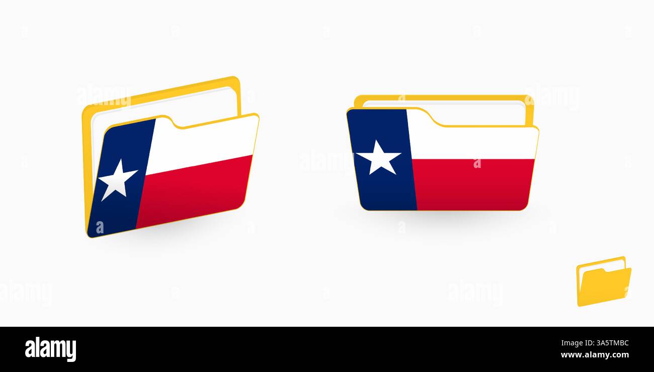 Texas flag on two type of folder icon. Vector illustration Stock Vector ...
