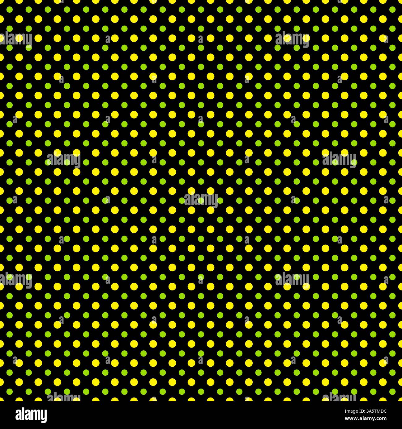 Seamless vector yellow and green polka dots for pattern on black ...