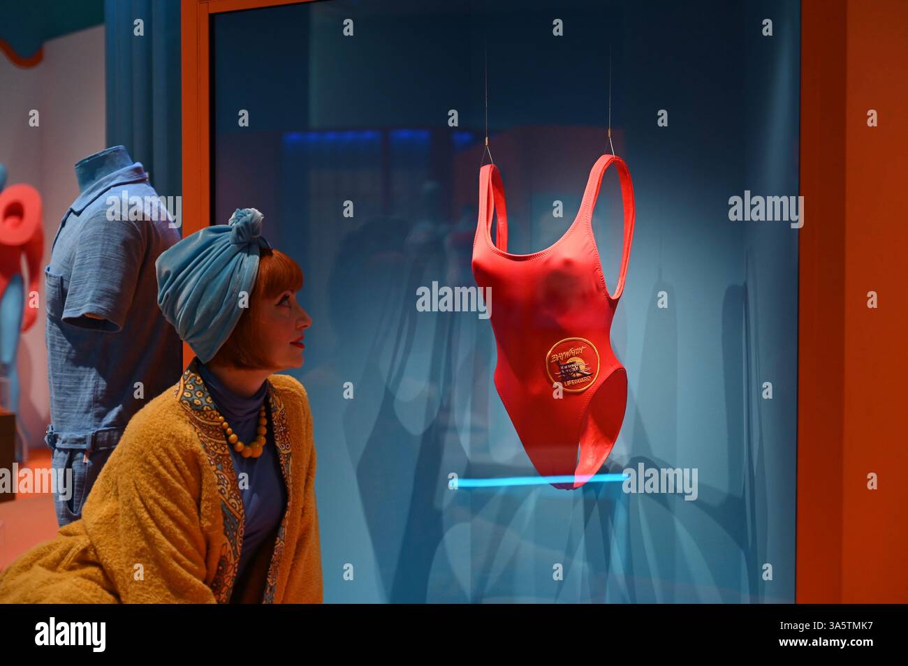 Pamela Anderson's sensational red bathing suit from Baywatch , the ...