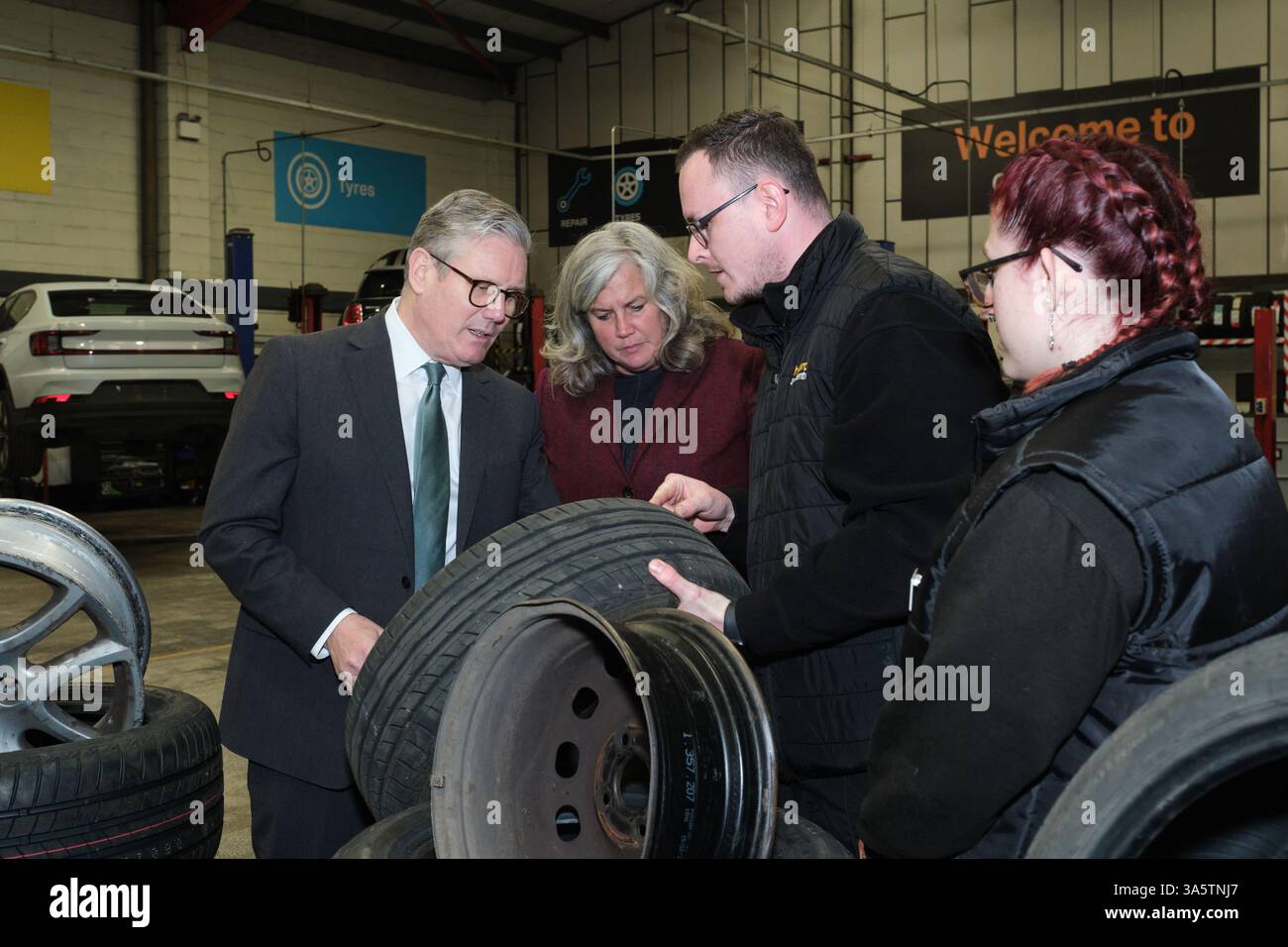 EDITORIAL USE ONLY Prime Minister Sir Keir Starmer (left) and Transport ...