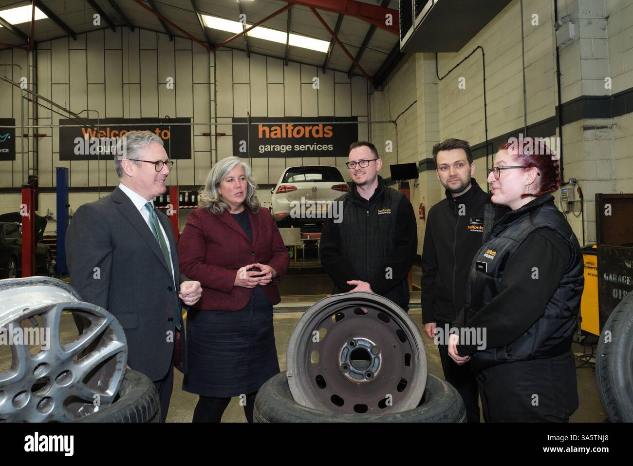 EDITORIAL USE ONLY Prime Minister Sir Keir Starmer (left) and Transport ...