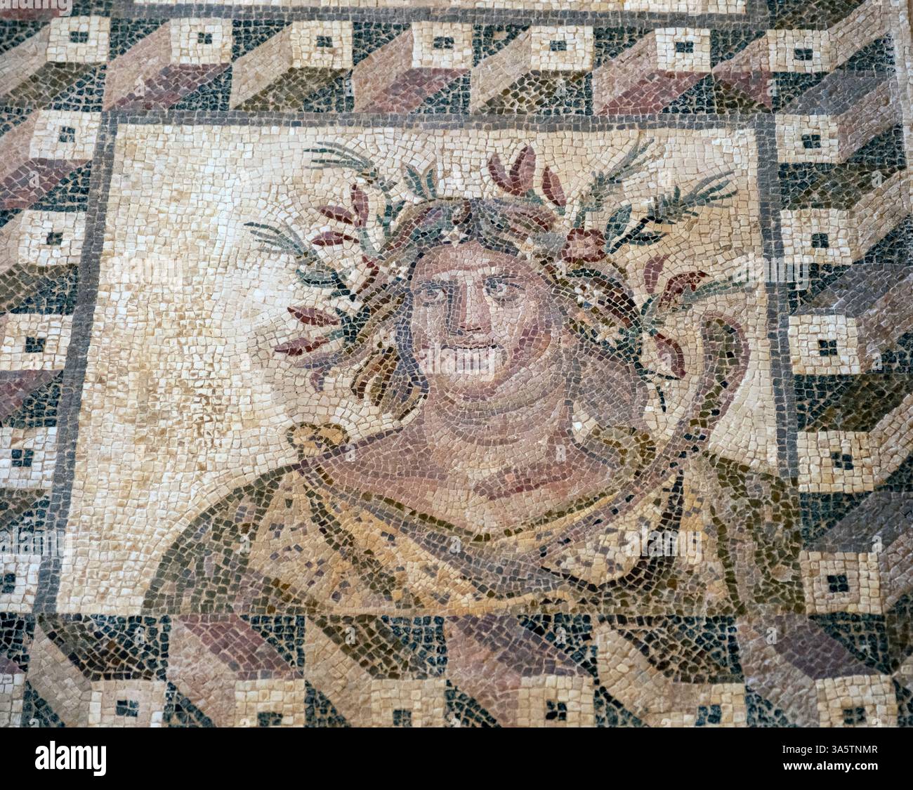 Paphos Cyprus House of Dionysos Four Seasons Mosaic depicting Summer ...