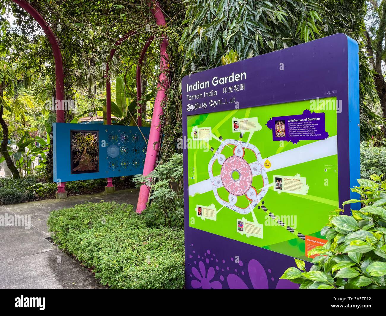 The Indian Garden in Singapore, a cultural and botanical showcase with ...