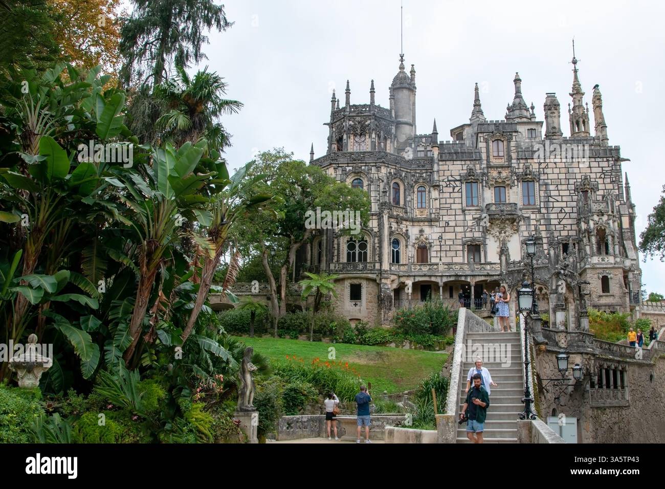 Mystical palace and gardens of Quinta da Regaleira in Sintra, Portugal ...