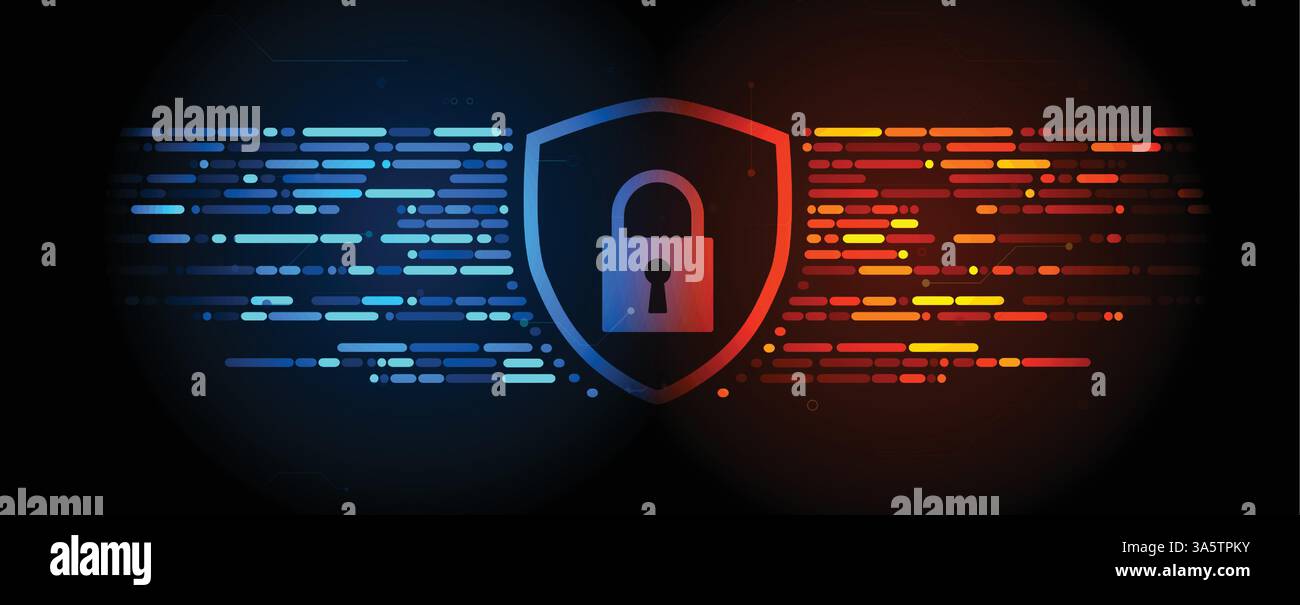 Cyber security protection devices from hacker attack Stock Vector Image ...