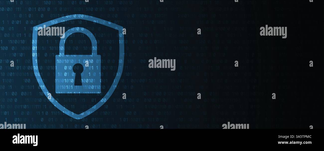 Cyber security concept shield Stock Vector Images - Alamy
