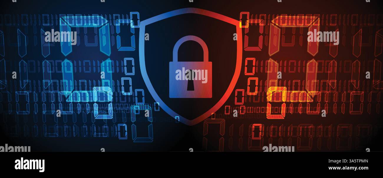 Cyber security protection devices from hacker attack Stock Vector Image ...