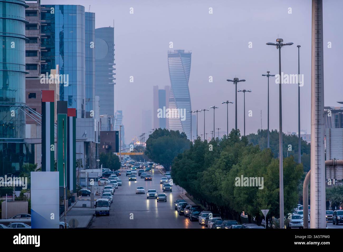 Panorama of Al-Olaya business area in Riyadh, the capital of Saudi ...