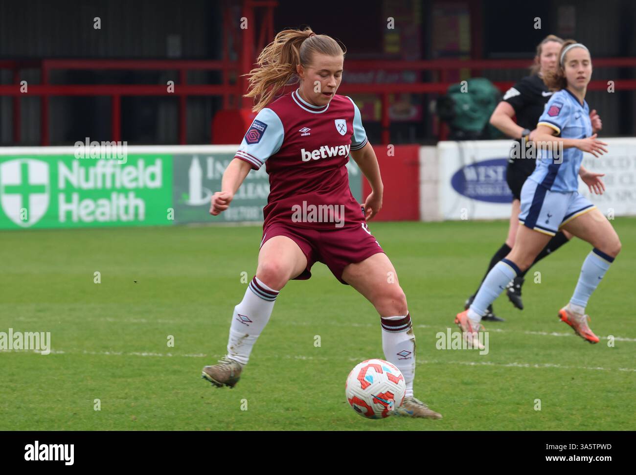 London, UK. 23rd Mar, 2025. LONDON, ENGLAND - Oona Siren of West Ham ...