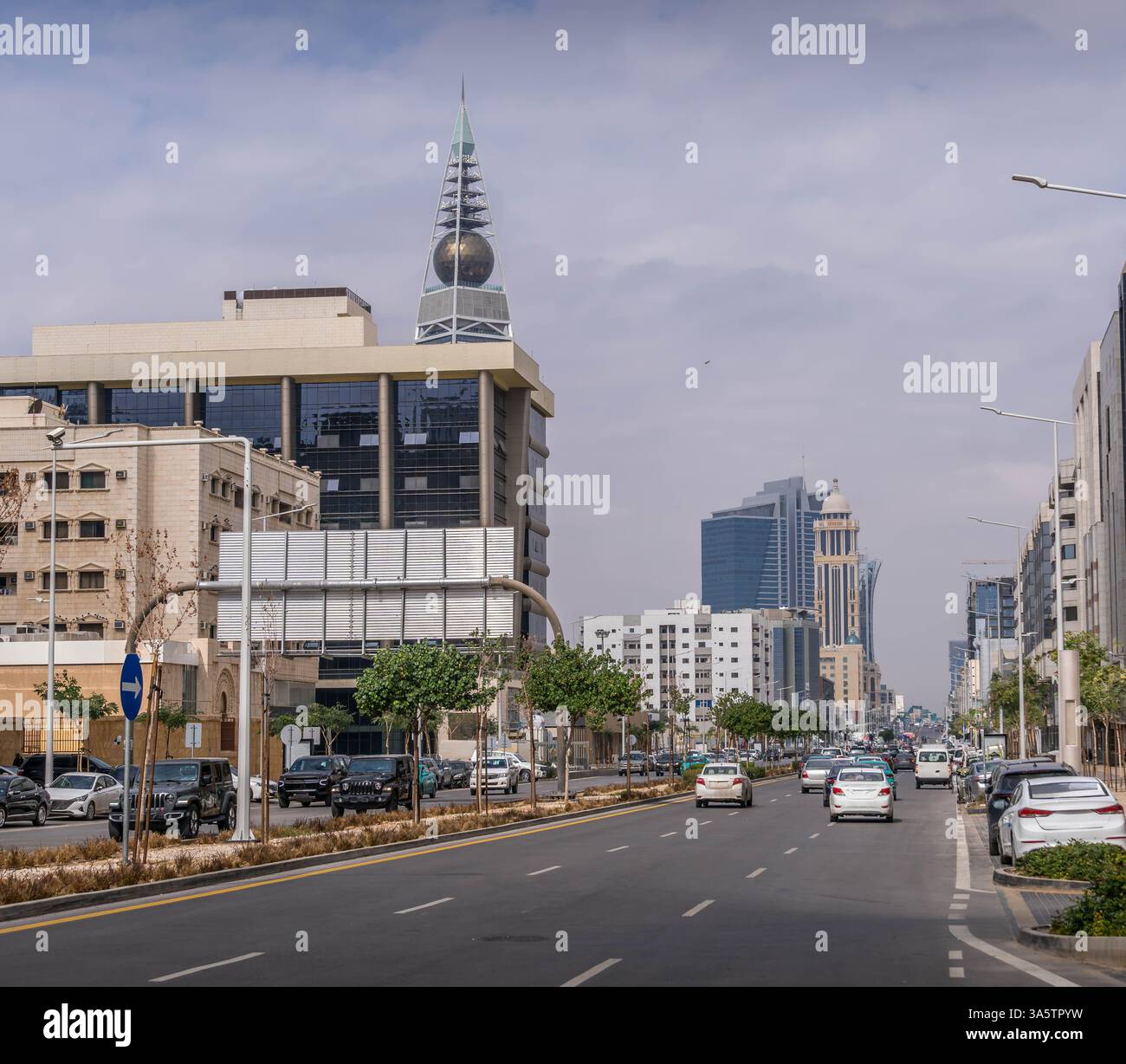Al-Olaya district in Riyadh, Saudi Arabia, with modern architecture ...