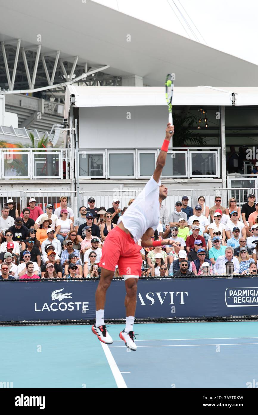 Miami Gardens, Florida, USA. 23rd Mar, 2025. Felix Auger Aliassime during Day 6 of the Miami ...