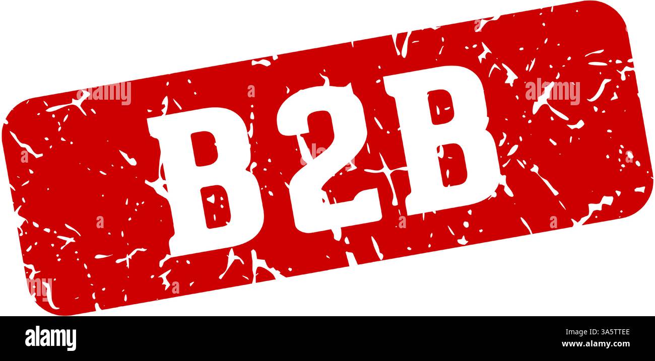 b2b stamp. b2b rectangular sign isolated on transparent background ...