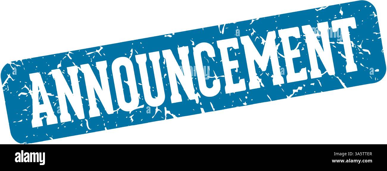 announcement stamp. announcement rectangular sign isolated on ...