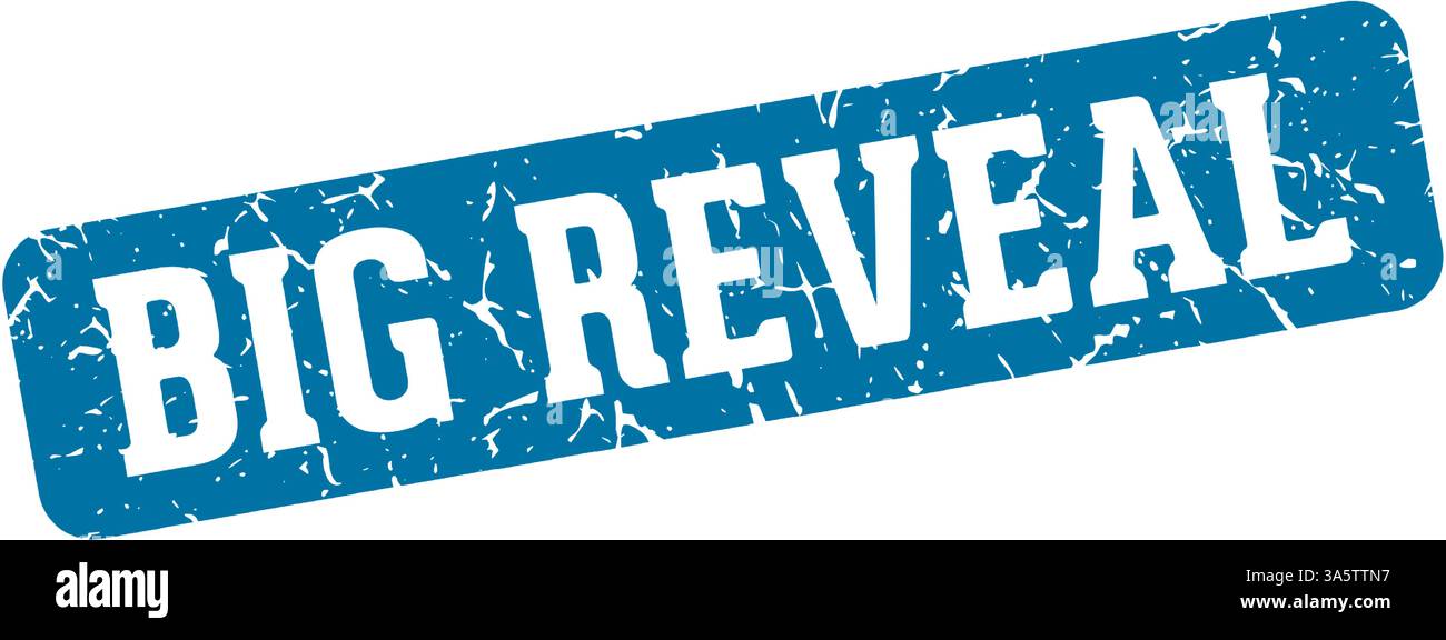 big reveal stamp. big reveal rectangular sign isolated on transparent ...
