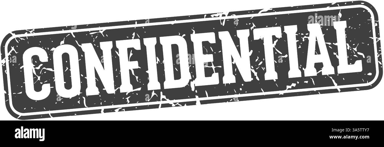 confidential stamp. confidential rectangular sign isolated on ...