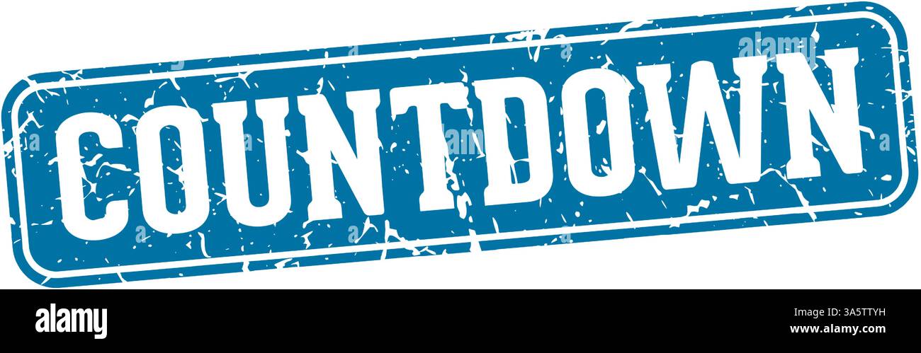 countdown stamp. countdown rectangular sign isolated on transparent ...