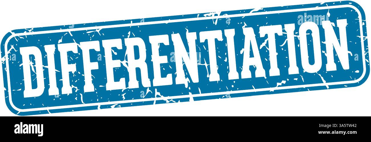 differentiation stamp. differentiation rectangular sign isolated on ...